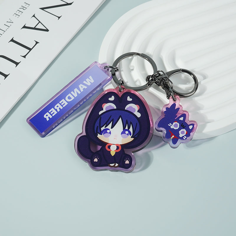 Wanderer Keychain - Anemo Freedom from Genshin Impact – Gamerealmcrafts